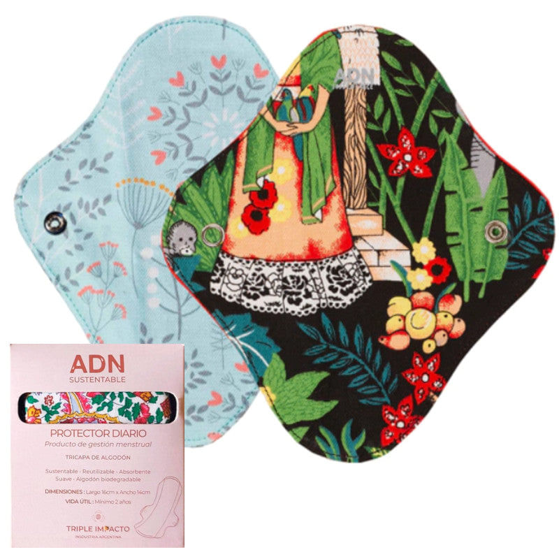 ADN Sustentable Protector Diario Modelo Colaless Diseños Variables - Farmacias Patagónicas