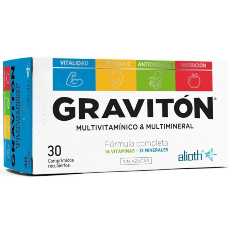 Graviton Multivitaminico & Multimineral 30 Comprimidos Recubiertos ...
