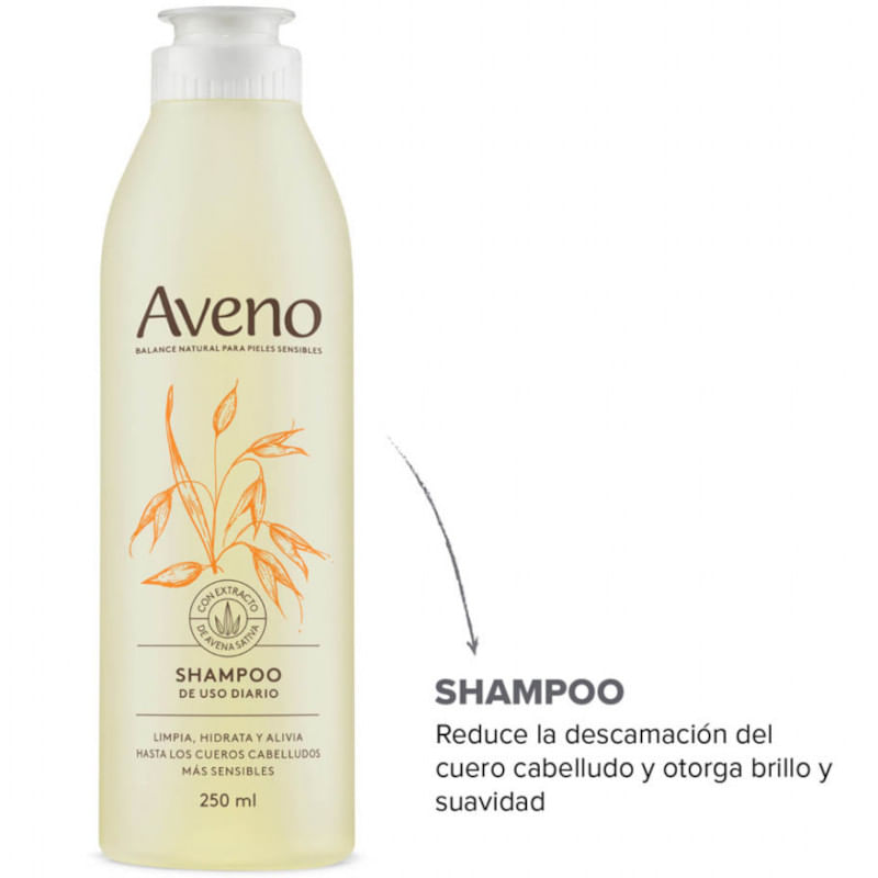 Aveno Shampoo Hidratante Emoliente Cuero Cabelludo Reactivo Y Sensible ...