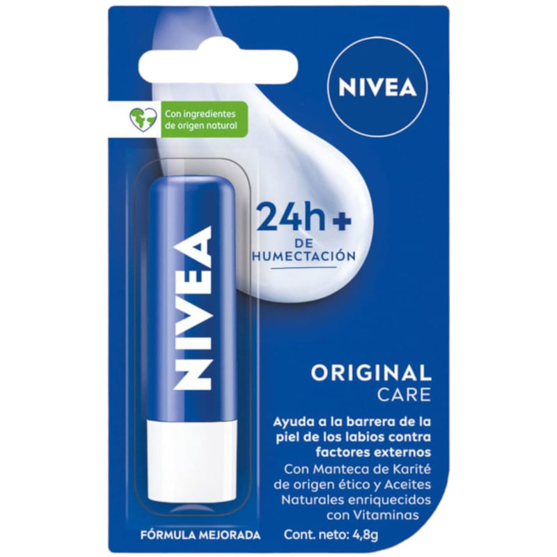 Nivea Protector Labial Labello Humectante Original Care 4,8 g ...