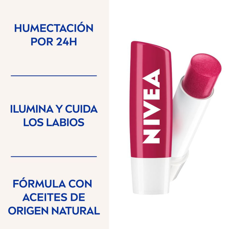 Nivea Protector Labial Labello Care Shine Cereza 4,8 g - Farmacias ...