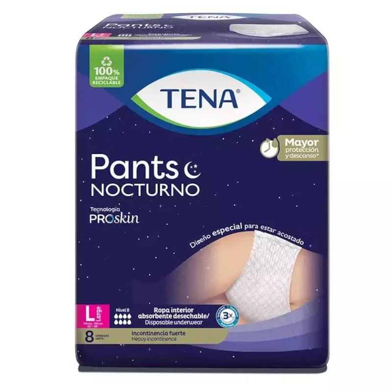 Tena Pants Nocturno Talle L 8 Unidades - Farmacias Patagónicas