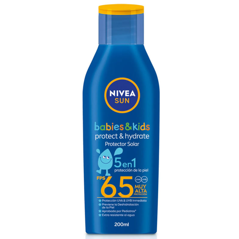 Nivea Sun Protector Solar Babies & Kids 5 En 1 FPS 65 200 ml ...