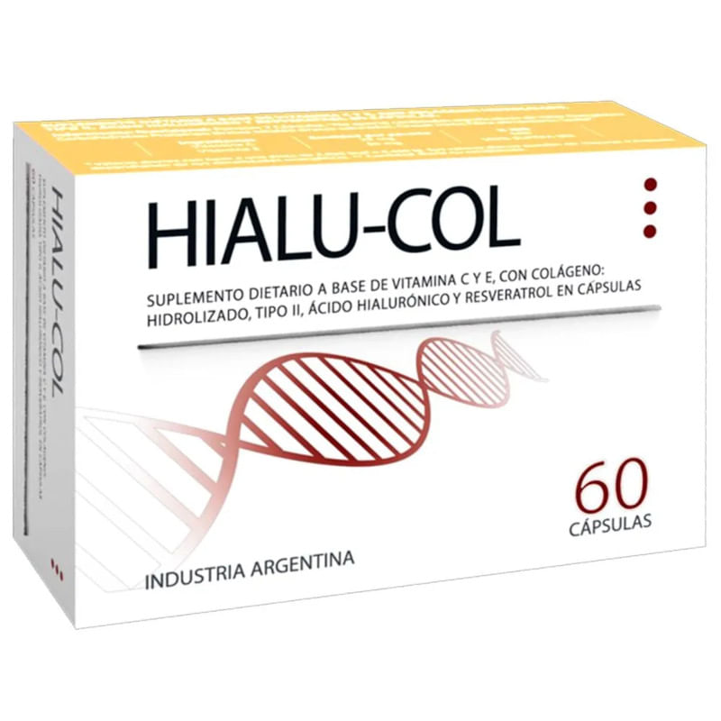 Hialu-Col Suplemento Dietario A Base De Vitamina C Y E 60 Cápsulas - Farmacias Patagónicas