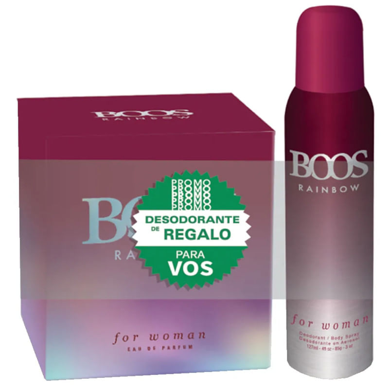 Boos Rainbow For Woman EDP 100 ml + Desodorante Body Spray 127 ml ...