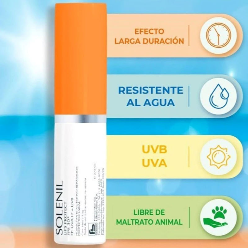 Solenil Protector Labial FPS 30+ 3.5 g - Farmacias Patagónicas