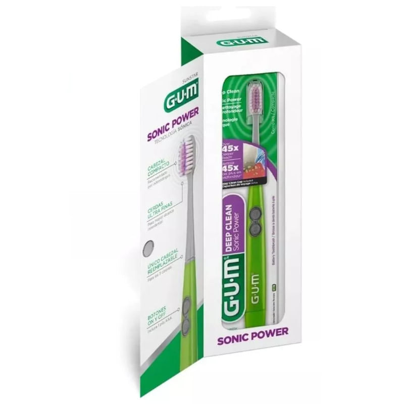 Gum Cepillo De Dientes A Bateria Sonic Power Tecnología Sónica - Color ...