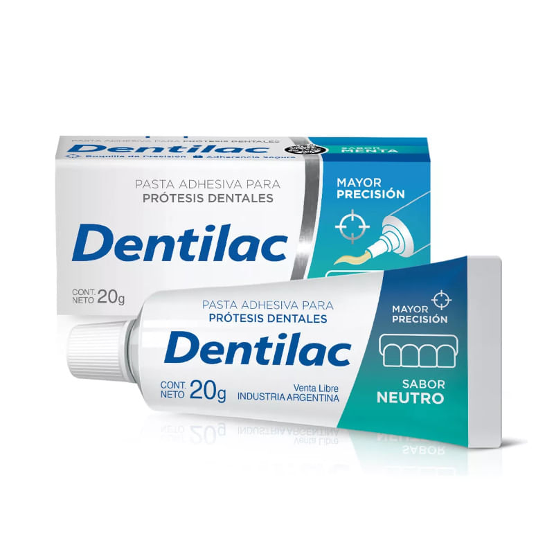 Dentilac Pasta Adhesiva Para Prótesis Dentales - Sabor Menta 20 g ...