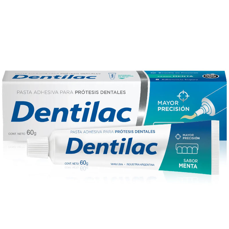 Dentilac Pasta Adhesiva Para Prótesis Dentales - Sabor Menta 60 g ...