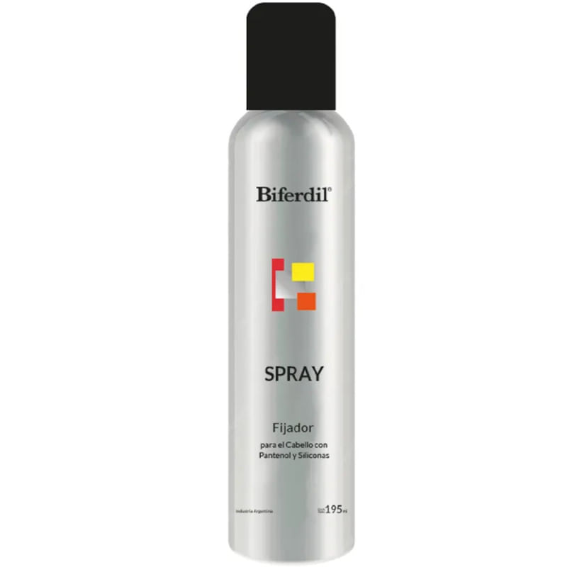 Biferdil Spray Fijador Para El Cabello Con Pantenol Y Siliconas 195 ml - Farmacias Patagónicas