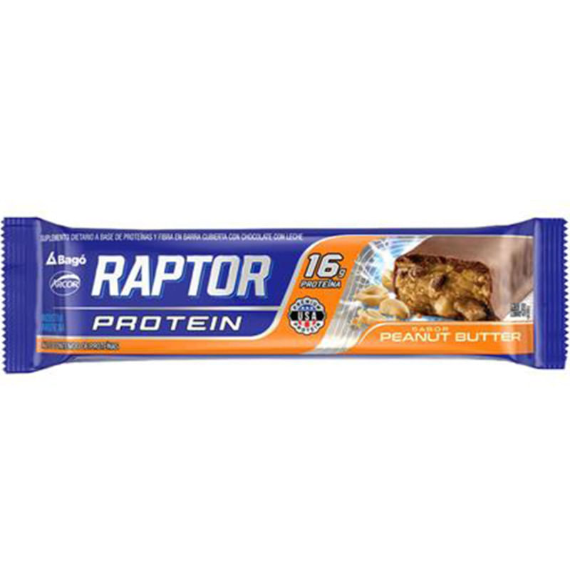 Raptor Barra Protein Sabor Peanut Butter Crema De Mani 45 g - Farmacias ...