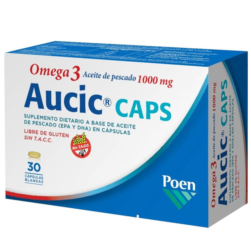 Aucic Caps Omega 3 Aceite De Pescado 30 Cápsulas Blandas - Farmacias ...